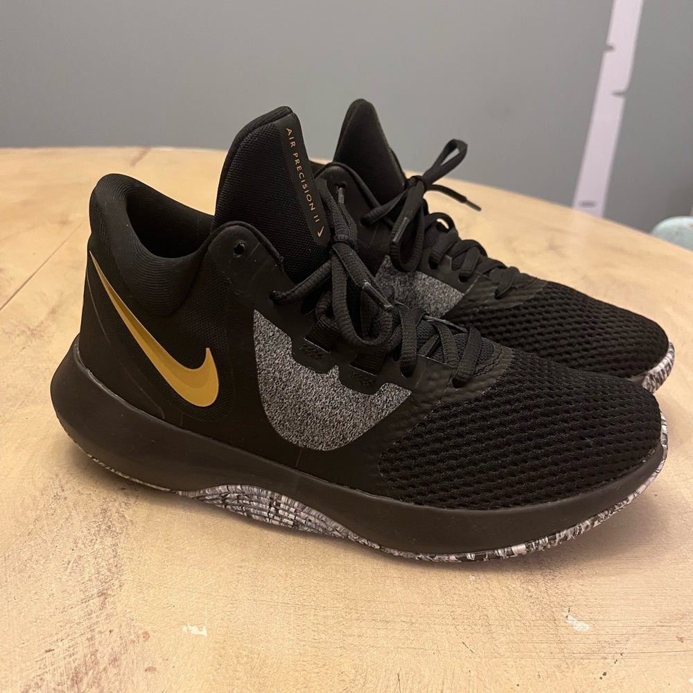 Mens/Boys Nike Air Precision 2 Basketball Shoes Black… - Gem